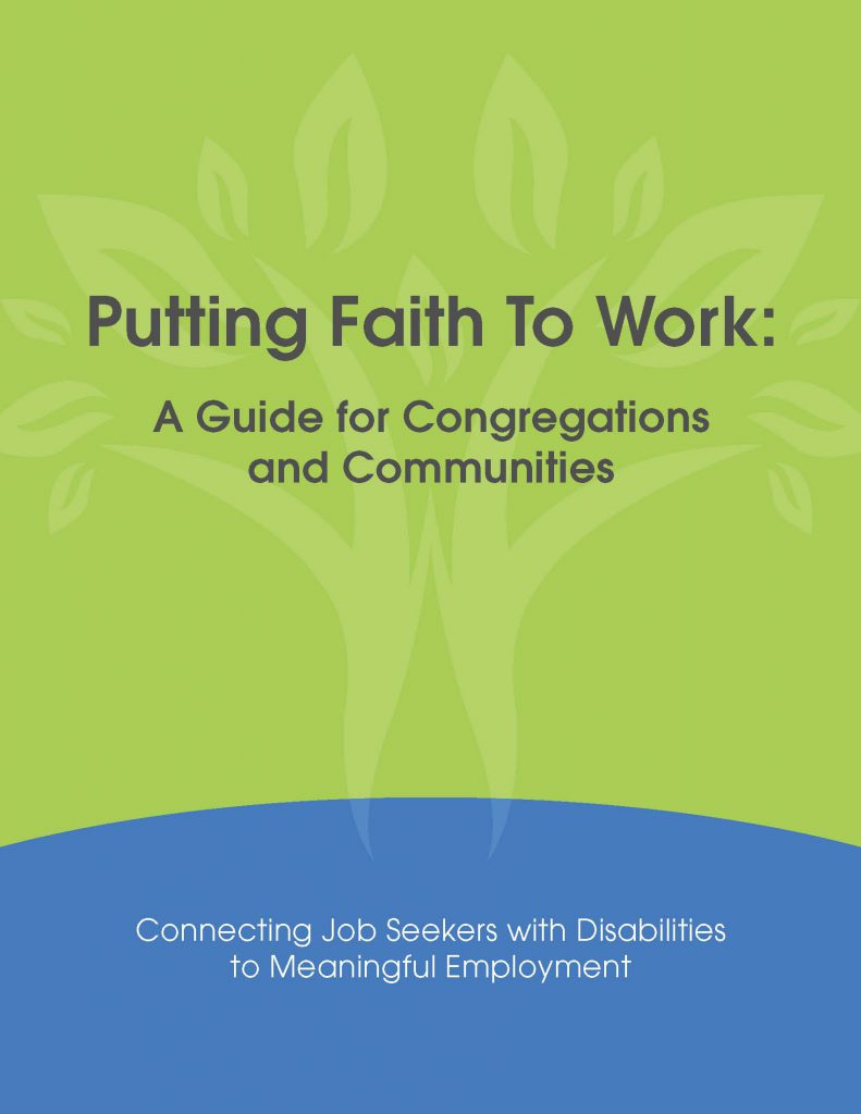Order Putting Faith to Work Manual - Collaborative on Faith and Disability
